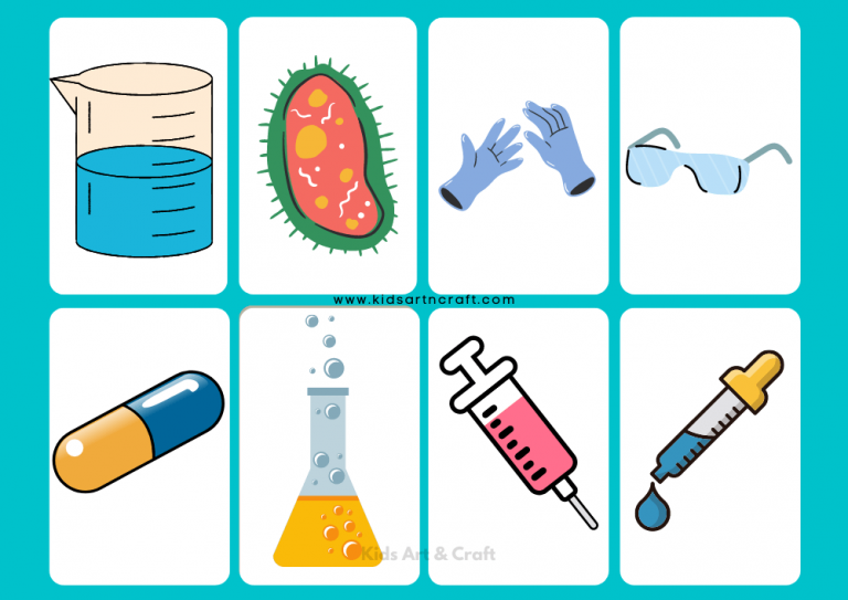 Lab Equipment Flashcards – Free Printable - Kids Art & Craft