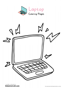 Laptop Coloring Pages For Kids – Free Printables - Kids Art & Craft