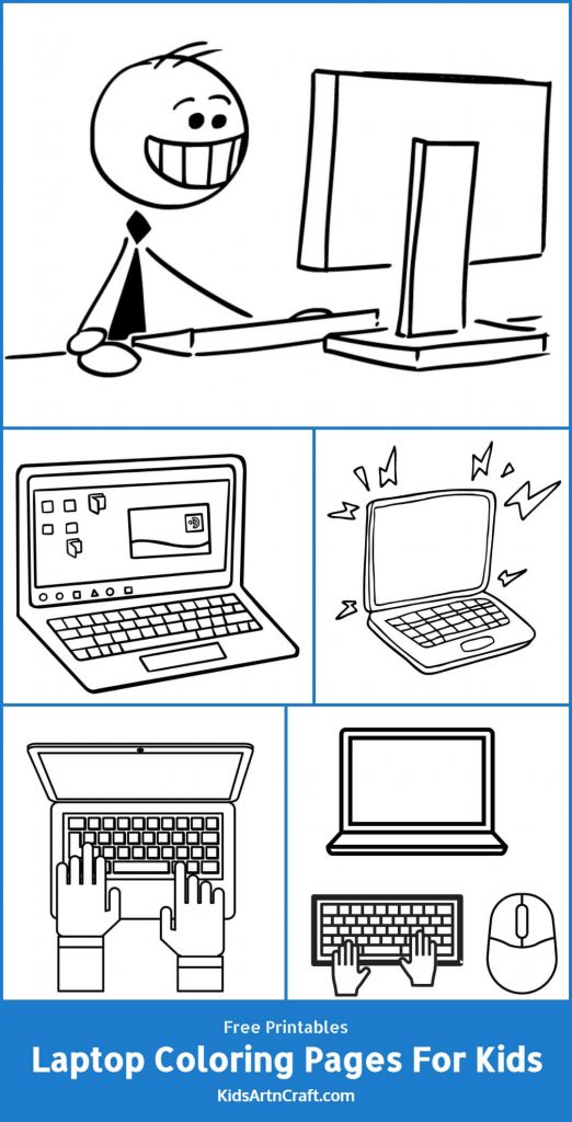 Laptop Coloring Pages For Kids – Free Printables - Kids Art & Craft