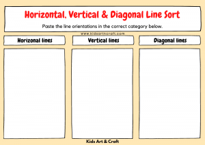 Line Orientation Activity Sort Free Printable Worksheets - Kids Art & Craft