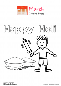 March Month Coloring Pages For Kids – Free Printables - Kids Art & Craft