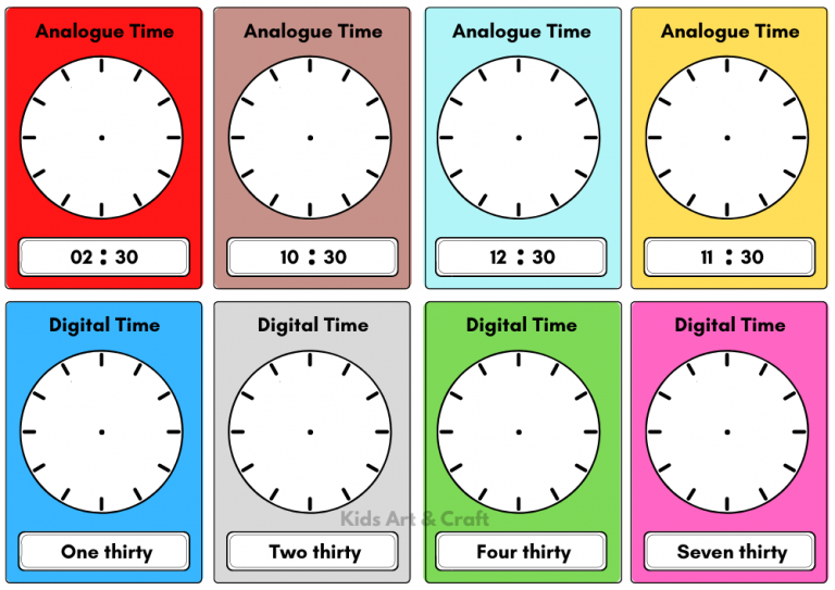 Match up Clock Faces and Times – Free Printable Worksheets - Kids Art ...
