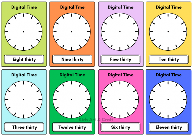 Match up Clock Faces and Times – Free Printable Worksheets - Kids Art ...