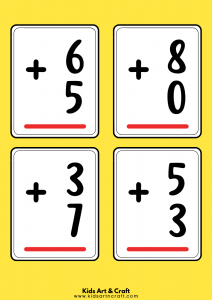 Math Flashcards For Kindergarten- Free Printable Worksheet - Kids Art ...