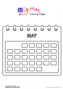 May Month Coloring Pages For Kids – Free Printables - Kids Art & Craft