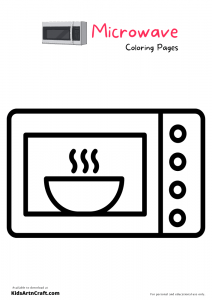 Microwave Coloring Pages For Kids - Free Printables - Kids Art & Craft