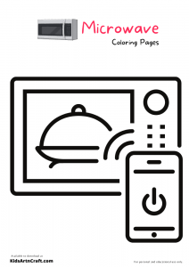 Microwave Coloring Pages For Kids - Free Printables - Kids Art & Craft