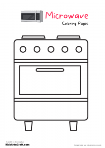 Microwave Coloring Pages For Kids - Free Printables - Kids Art & Craft