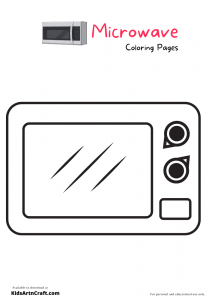 Microwave Coloring Pages For Kids - Free Printables - Kids Art & Craft