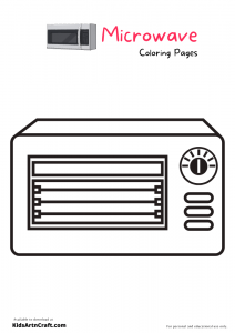 Microwave Coloring Pages For Kids - Free Printables - Kids Art & Craft