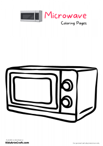 Microwave Coloring Pages For Kids - Free Printables - Kids Art & Craft