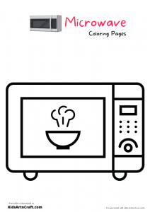 Microwave Coloring Pages For Kids - Free Printables - Kids Art & Craft