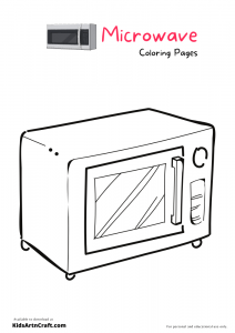 Microwave Coloring Pages For Kids - Free Printables - Kids Art & Craft