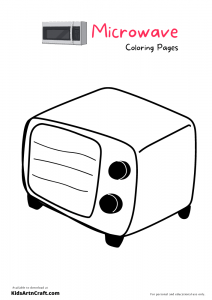 Microwave Coloring Pages For Kids - Free Printables - Kids Art & Craft