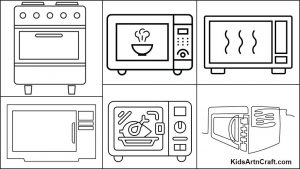 Microwave Coloring Pages For Kids – Free Printables - Kids Art & Craft