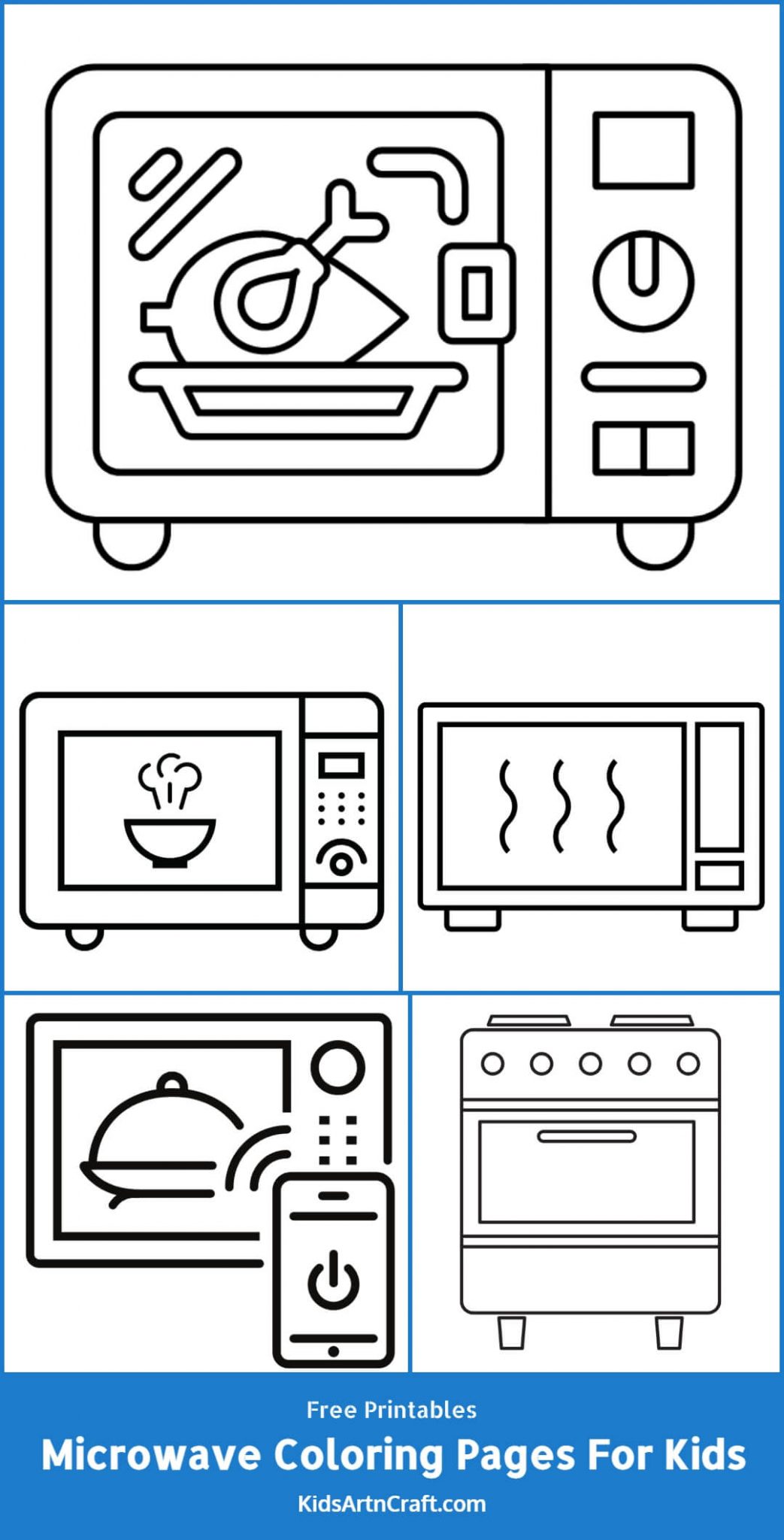 Microwave Coloring Pages For Kids - Free Printables - Kids Art & Craft