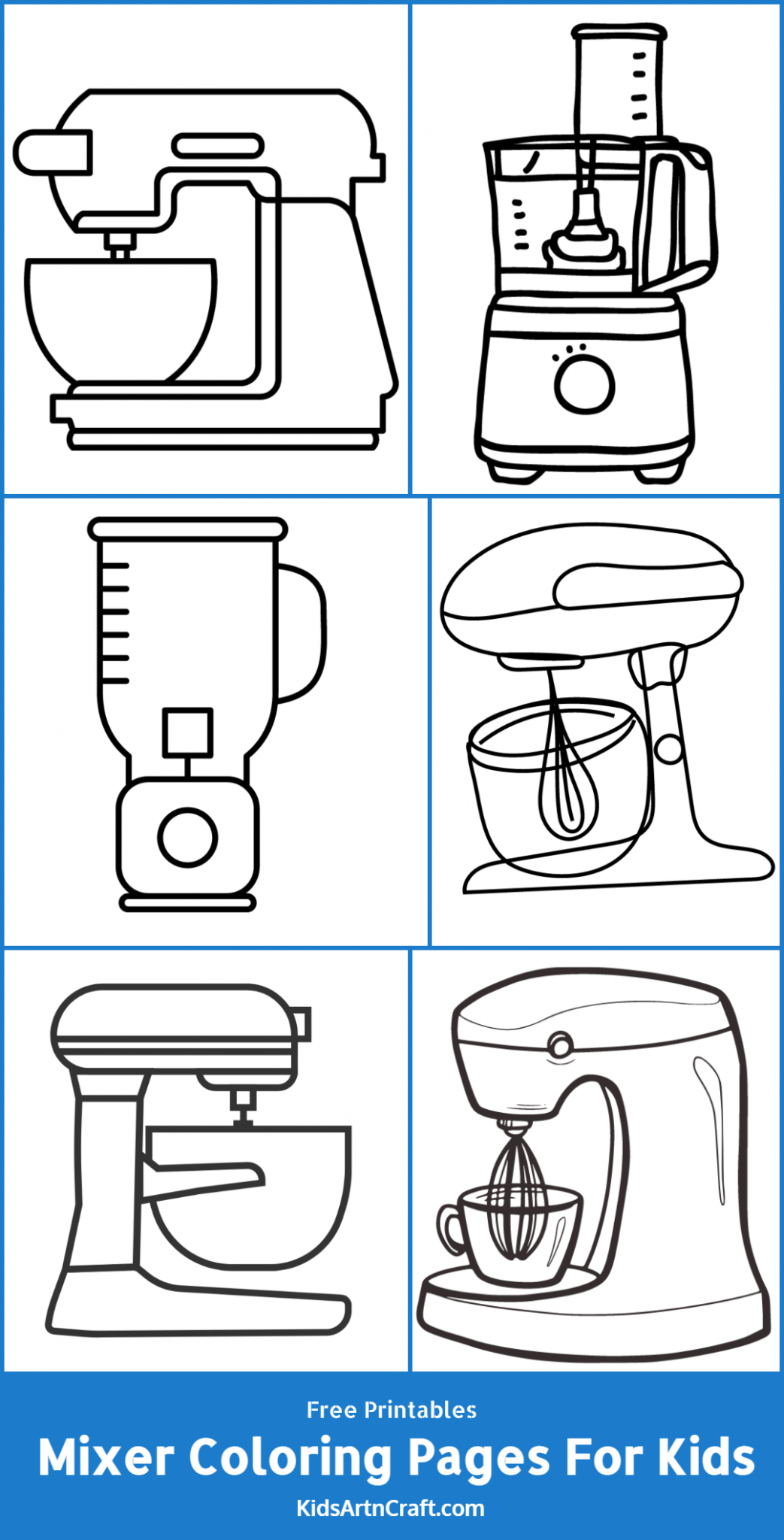 Mixer Coloring Pages For Kids-Free Printable - Kids Art & Craft
