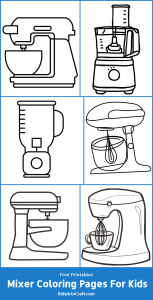 Mixer Coloring Pages For Kids-Free Printable - Kids Art & Craft