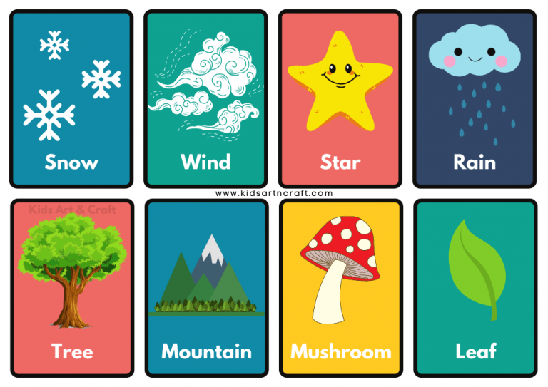 Nature Flashcards For Kids- Free Printable - Kids Art & Craft