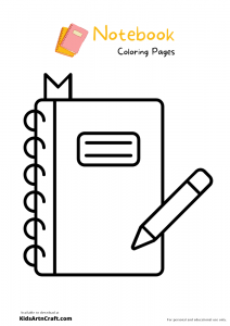 Notebook & Diary Coloring Pages For Kids – Free Printables - Kids Art ...