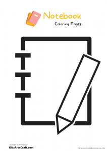 Notebook & Diary Coloring Pages For Kids – Free Printables - Kids Art ...
