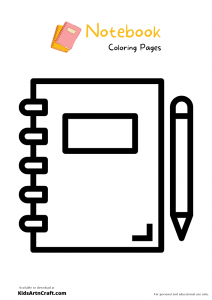 Notebook & Diary Coloring Pages For Kids – Free Printables - Kids Art ...