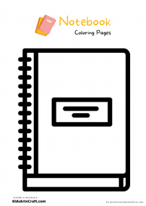Notebook & Diary Coloring Pages For Kids – Free Printables - Kids Art ...