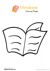 Notebook & Diary Coloring Pages For Kids – Free Printables - Kids Art ...