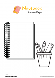 Notebook & Diary Coloring Pages For Kids – Free Printables - Kids Art ...