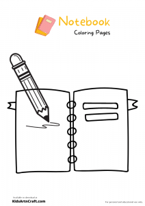 Notebook & Diary Coloring Pages For Kids – Free Printables - Kids Art ...