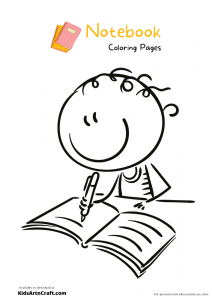 Notebook & Diary Coloring Pages For Kids – Free Printables - Kids Art ...