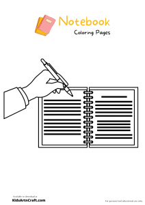 Notebook & Diary Coloring Pages For Kids – Free Printables - Kids Art ...