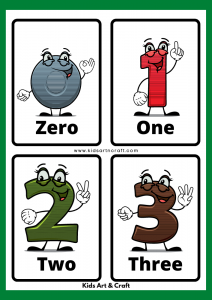 Number Flashcards For Kindergarten - Kids Art & Craft
