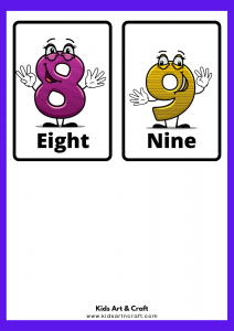 Number Flashcards For Kindergarten - Kids Art & Craft