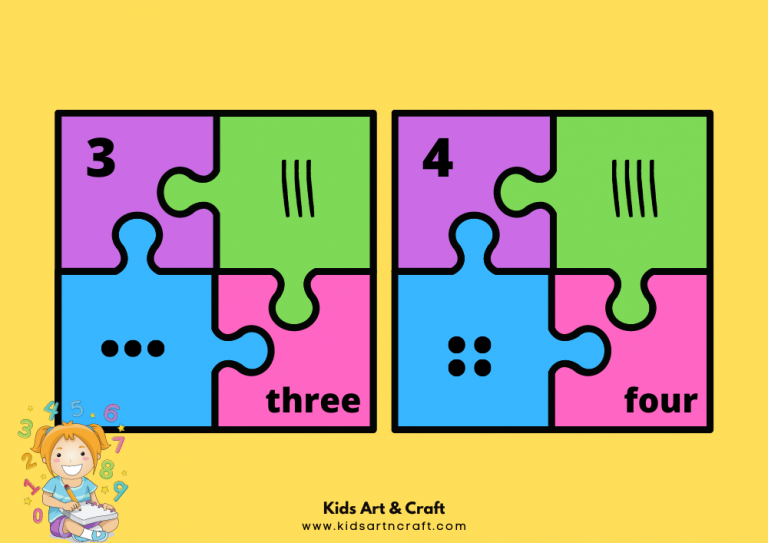 Number Match Puzzle – Printable Activity for Kids - Kids Art & Craft