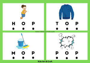 “op” Word Flashcards For Kindergarten- Free Printable Worksheet - Kids ...