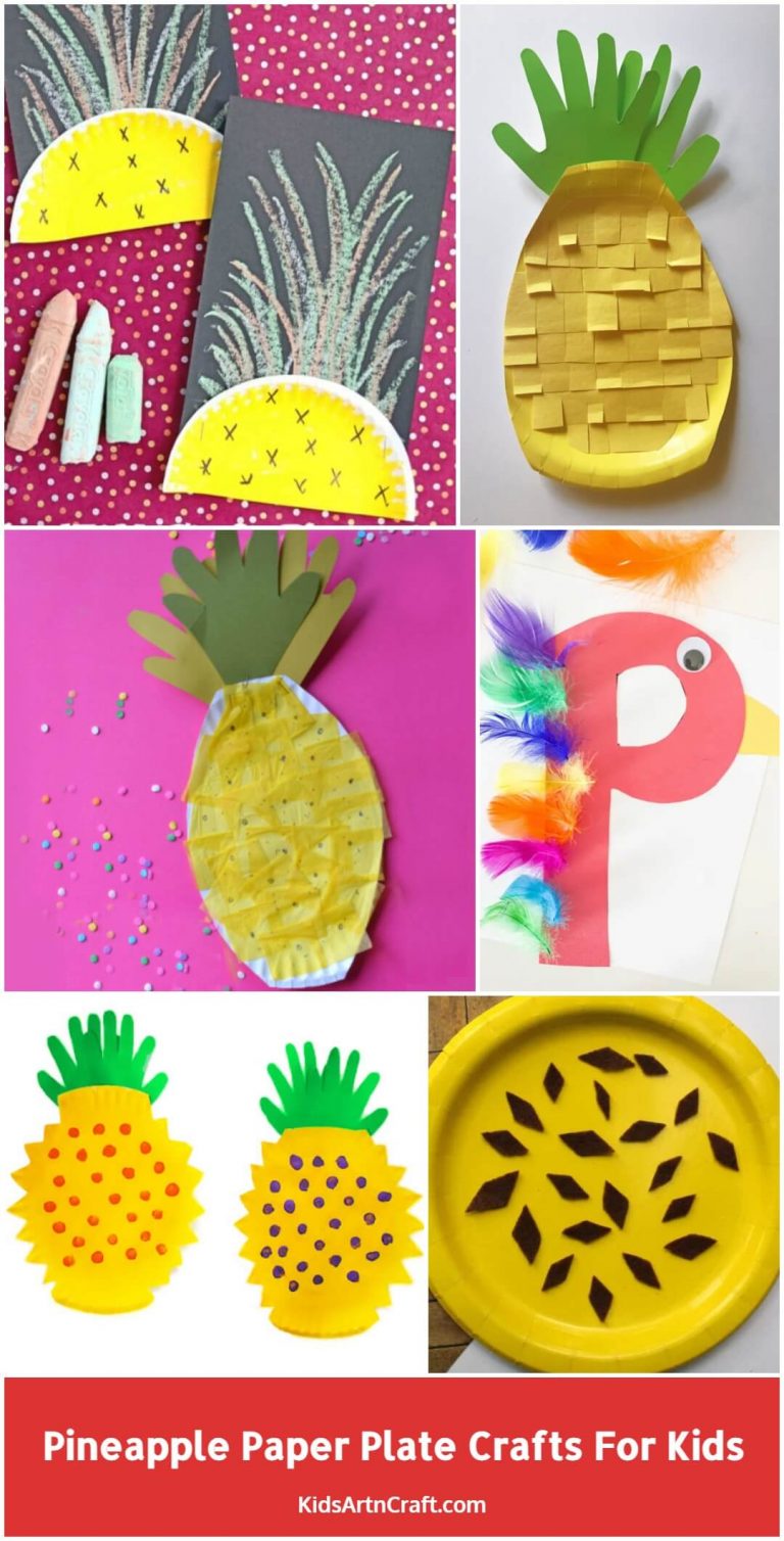 Pineapple Paper Plate Crafts for Kids - Kids Art & Craft