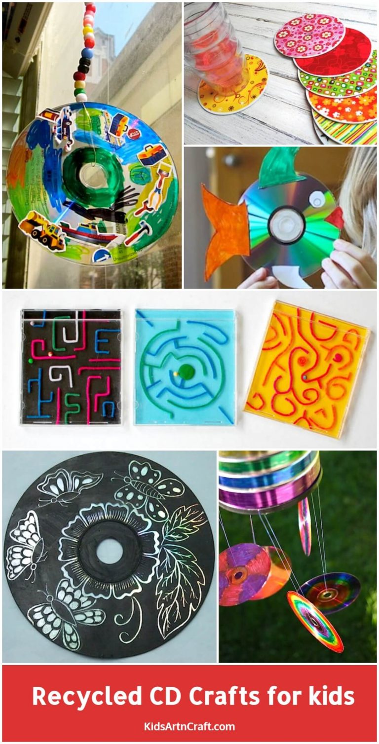 Recycled CD Crafts for kids - Kids Art & Craft