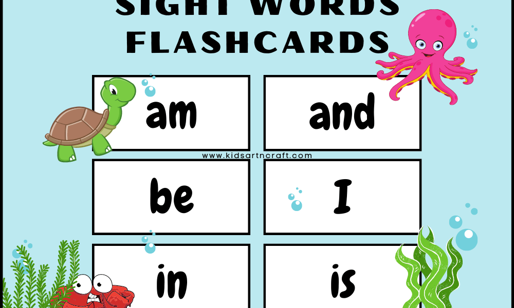 Sight Words Flashcards to Download & Learn - Kids Art & Craft