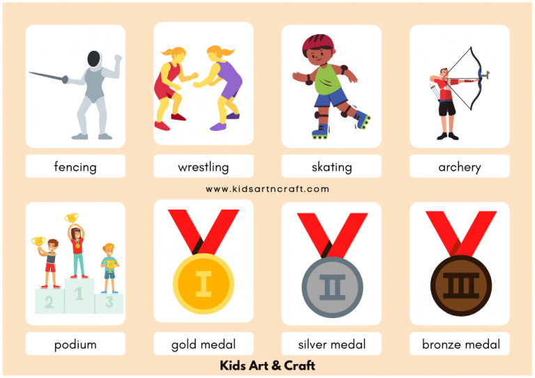 Sports Flashcards for Kids – Free Printables - Kids Art & Craft