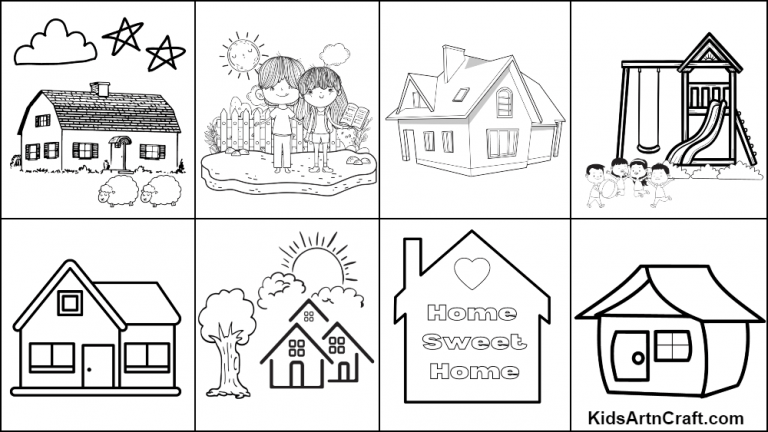 Sweet Home Coloring Pages For Kids – Free Printables - Kids Art & Craft