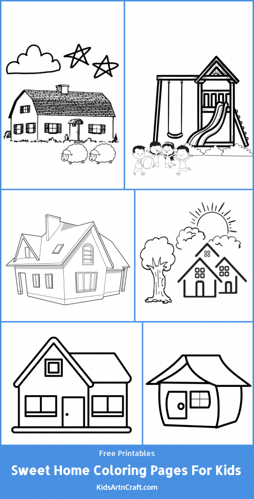 Sweet Home Coloring Pages For Kids – Free Printables - Kids Art & Craft