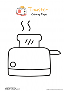 Toaster Coloring Pages For Kids-Free Printable - Kids Art & Craft