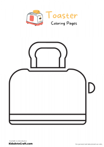 Toaster Coloring Pages For Kids-Free Printable - Kids Art & Craft