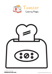 Toaster Coloring Pages For Kids-Free Printable - Kids Art & Craft
