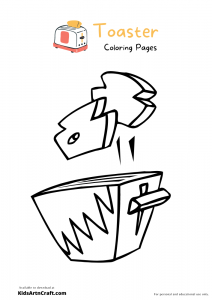 Toaster Coloring Pages For Kids-Free Printable - Kids Art & Craft