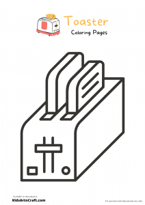 Toaster Coloring Pages For Kids-Free Printable - Kids Art & Craft
