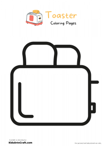 Toaster Coloring Pages For Kids-Free Printable - Kids Art & Craft