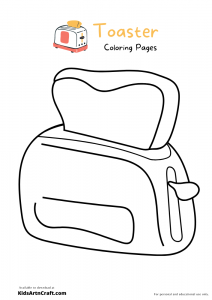 Toaster Coloring Pages For Kids-Free Printable - Kids Art & Craft