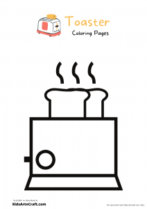Toaster Coloring Pages For Kids-Free Printable - Kids Art & Craft